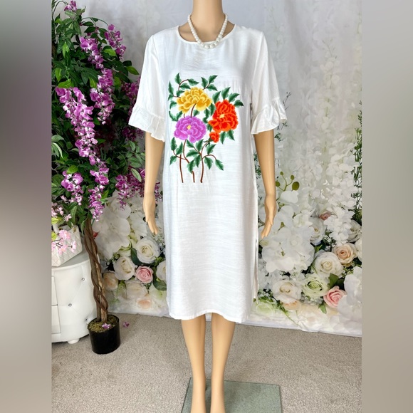 Dresses | New Beautiful Embroidery Shift Dress Boutique Party Dress ...